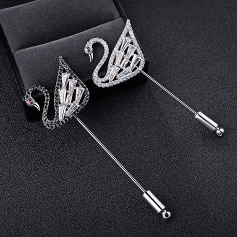 wedding swans crystal necklace crystal earring crystal brooch